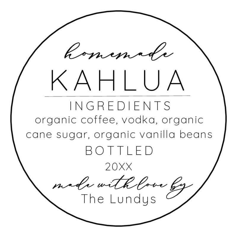NEW! Kahlua Labels • Modern • QTY 24 • Personalized • Holiday Gifts ...