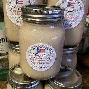 Coquito Labels • (puerto Rican Flag) • Personalized • Homemade Coquito ...