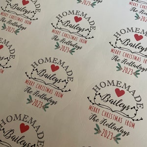 Baileys Irish Cream Labels (holiday) • Qty 20 • Personalized • Homemade ...