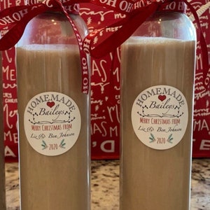 Baileys Irish Cream Labels (holiday) • Qty 20 • Personalized • Homemade ...