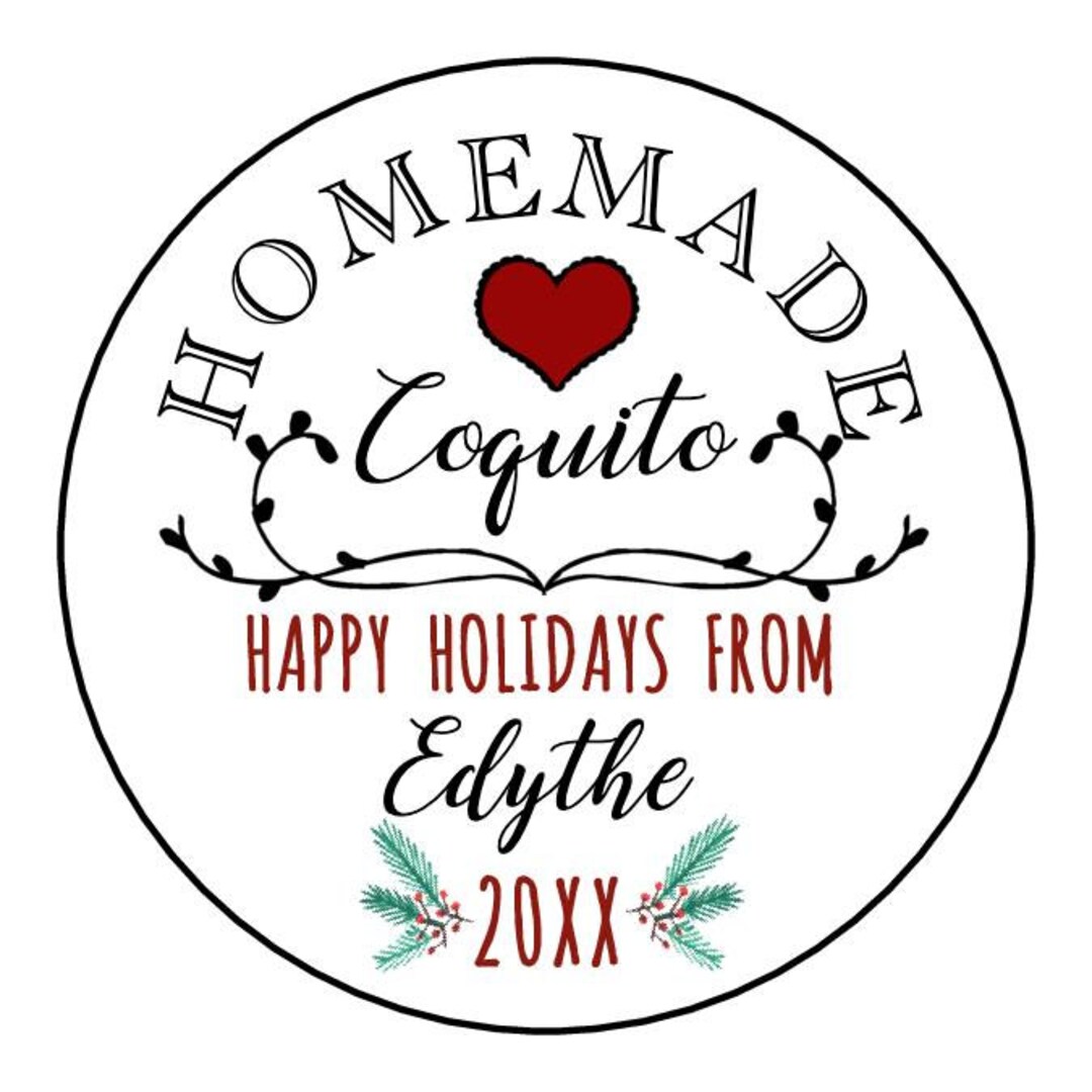 Coquito Labels • (holiday) • Personalized STICKERS • Holiday Gifts ...