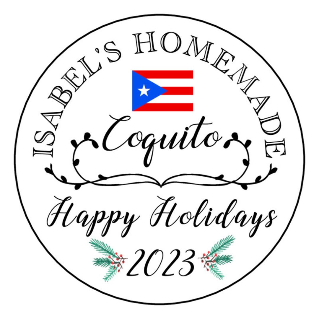 Homemade Coquito Labels Qty 20 Personalized Homemade Coquito Holiday ...