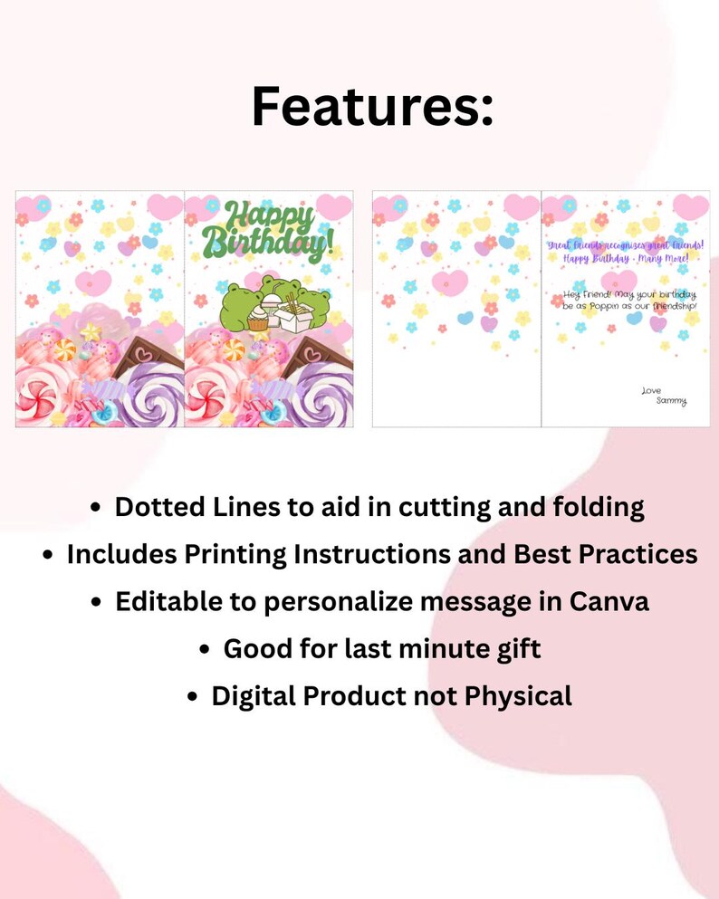 Printable Frog Birthday Card Template | Cute Editable Birthday Card ...