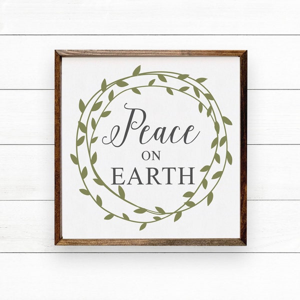 Peace on Earth Sign - Etsy