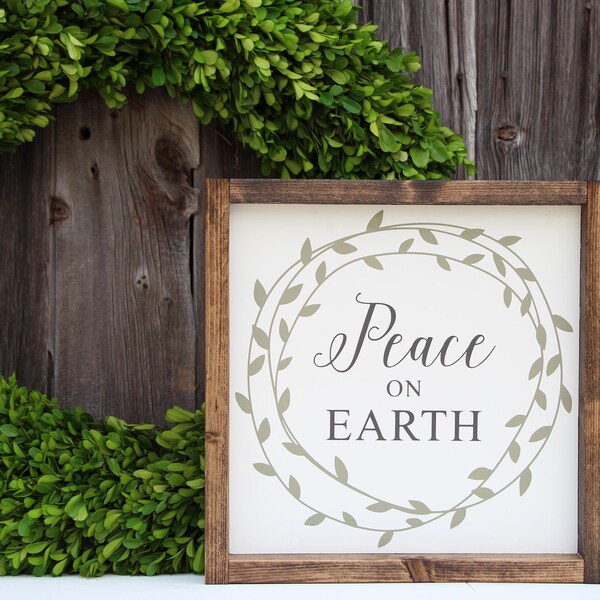 Peace on Earth Sign - Etsy