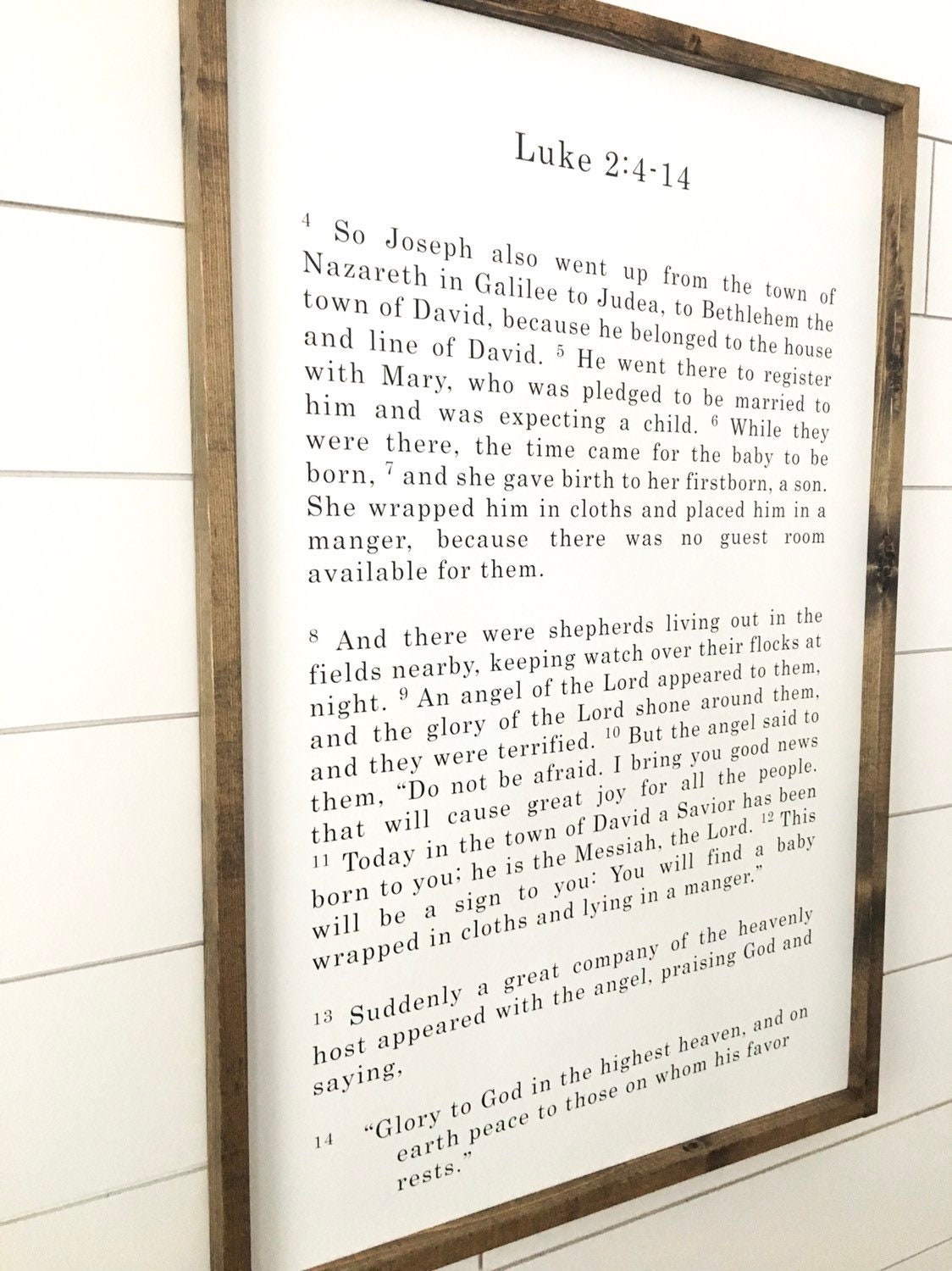 Luke 2 Sign Christmas Wood Sign Nativity Sign Nativity | Etsy