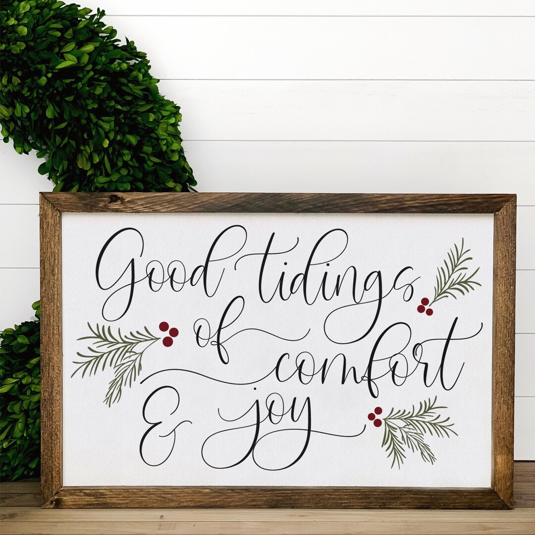 Good Tidings of Great Joy Sign, Christmas Wood Sign, Holiday Wood Sign ...
