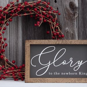 Glory to the Newborn King Sign, Christmas Wood Sign, Christmas Decor ...