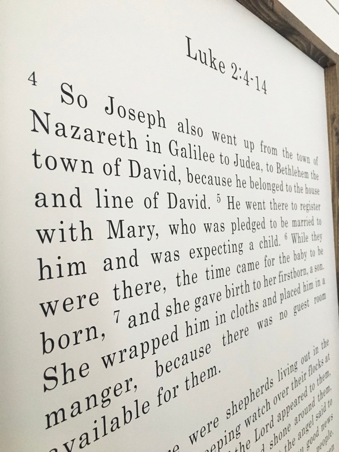 Luke 2 Sign Christmas Wood Sign Nativity Sign Nativity - Etsy