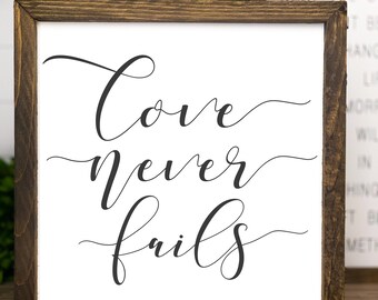 Love Never Fails Sign - Etsy