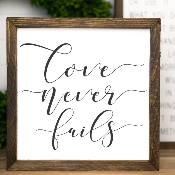 Love Never Fails Sign - Etsy