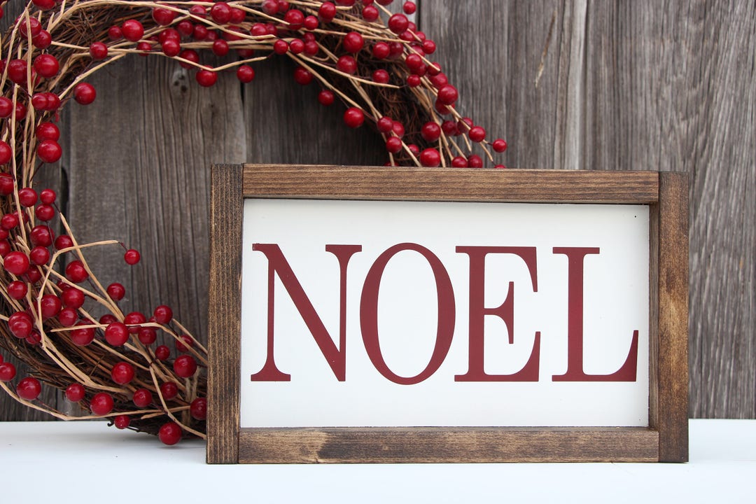 NOEL Sign, NOEL Painted Wood Sign, Christmas Wood Sign, Christmas Sign ...