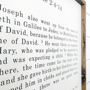 Luke 2 Sign, Christmas Wood Sign, Nativity Sign, Nativity Decor ...