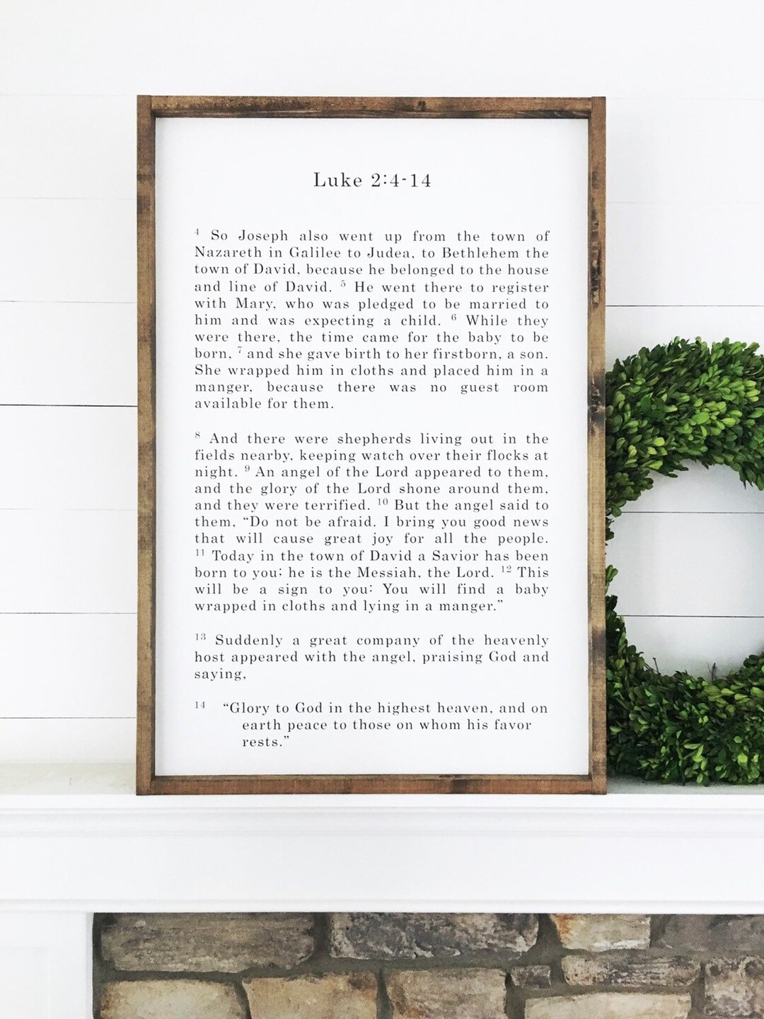 Luke 2 Sign, Christmas Wood Sign, Nativity Sign, Nativity Decor ...