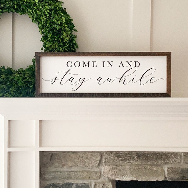 Stay Awhile Canvas - Etsy