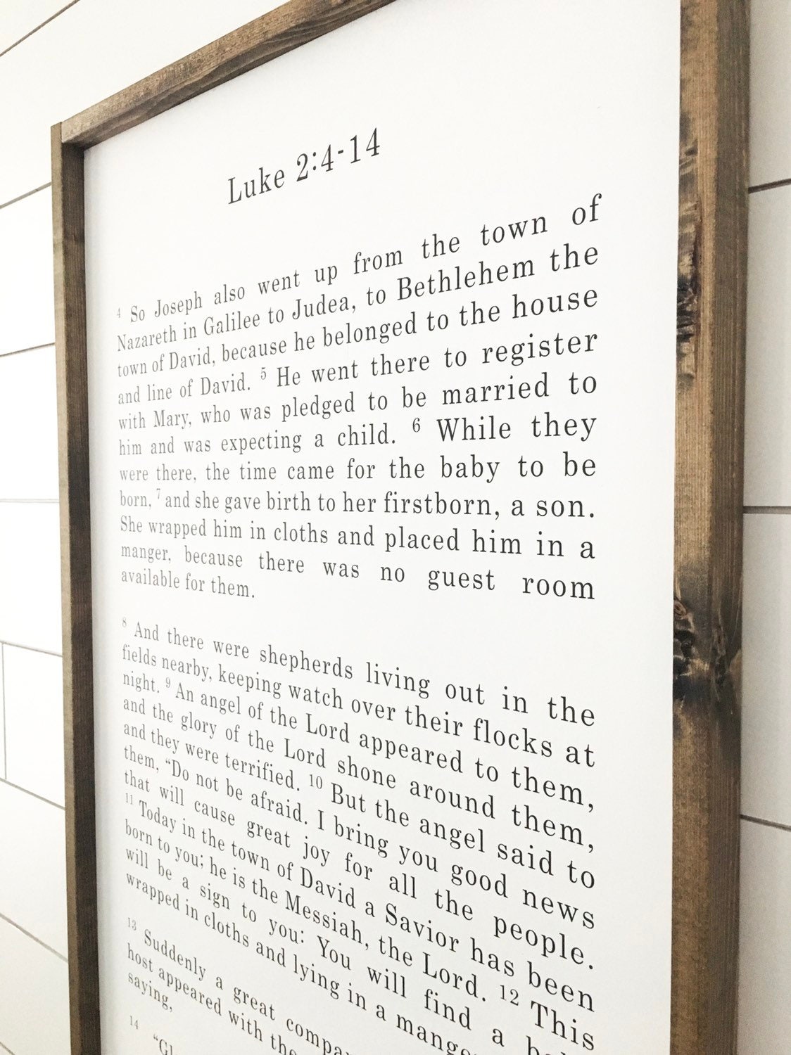 Luke 2 Sign Christmas Wood Sign Nativity Sign Nativity | Etsy