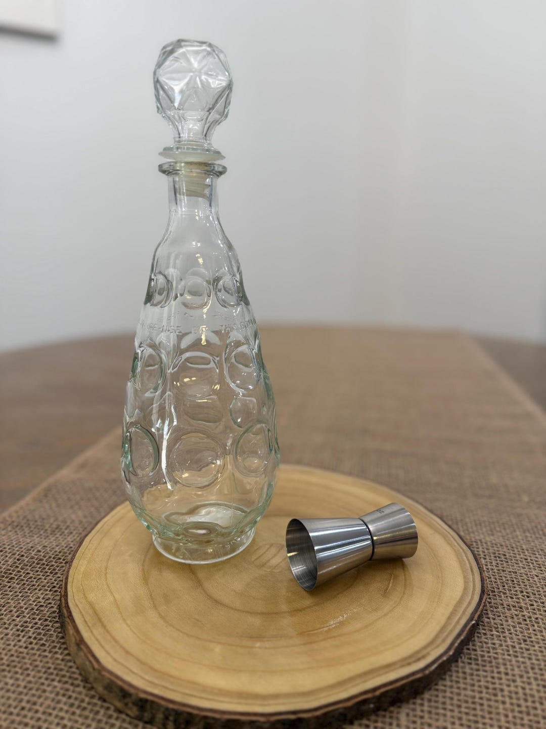 Vintage Glass Liquor Decanter With Stopper - Etsy