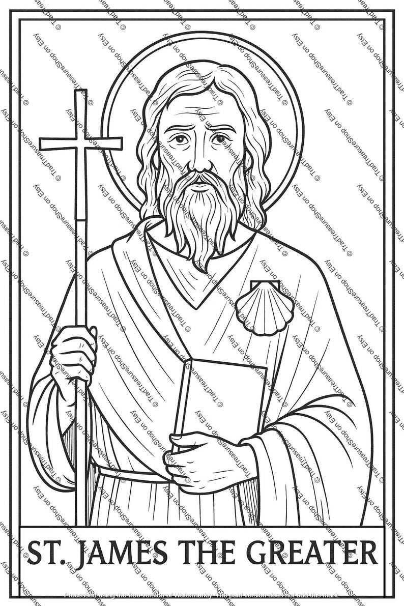 Catholic Saint Coloring Book, Printable, Educational, Feast Days, for ...
