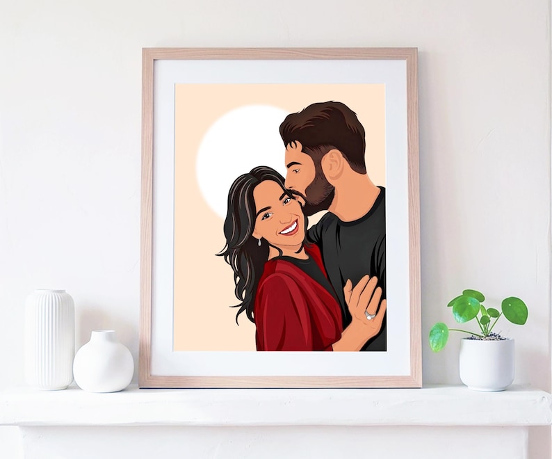 Faceless Portrait Print | Custom Family Portrait From Photo ...