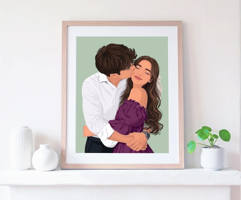 Faceless Portrait Print | Custom Family Portrait From Photo ...