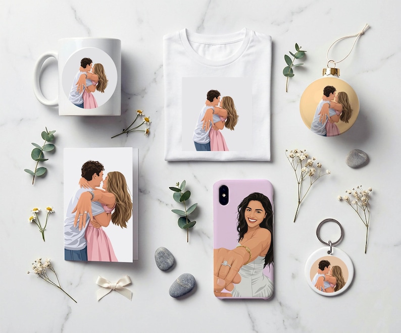 Faceless Portrait Print | Custom Family Portrait From Photo ...
