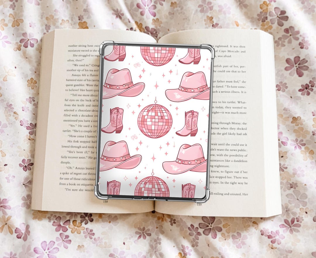 Pink Cowboy Discoball Kindle Insert Aesthetic Kindle Insert Ereader ...