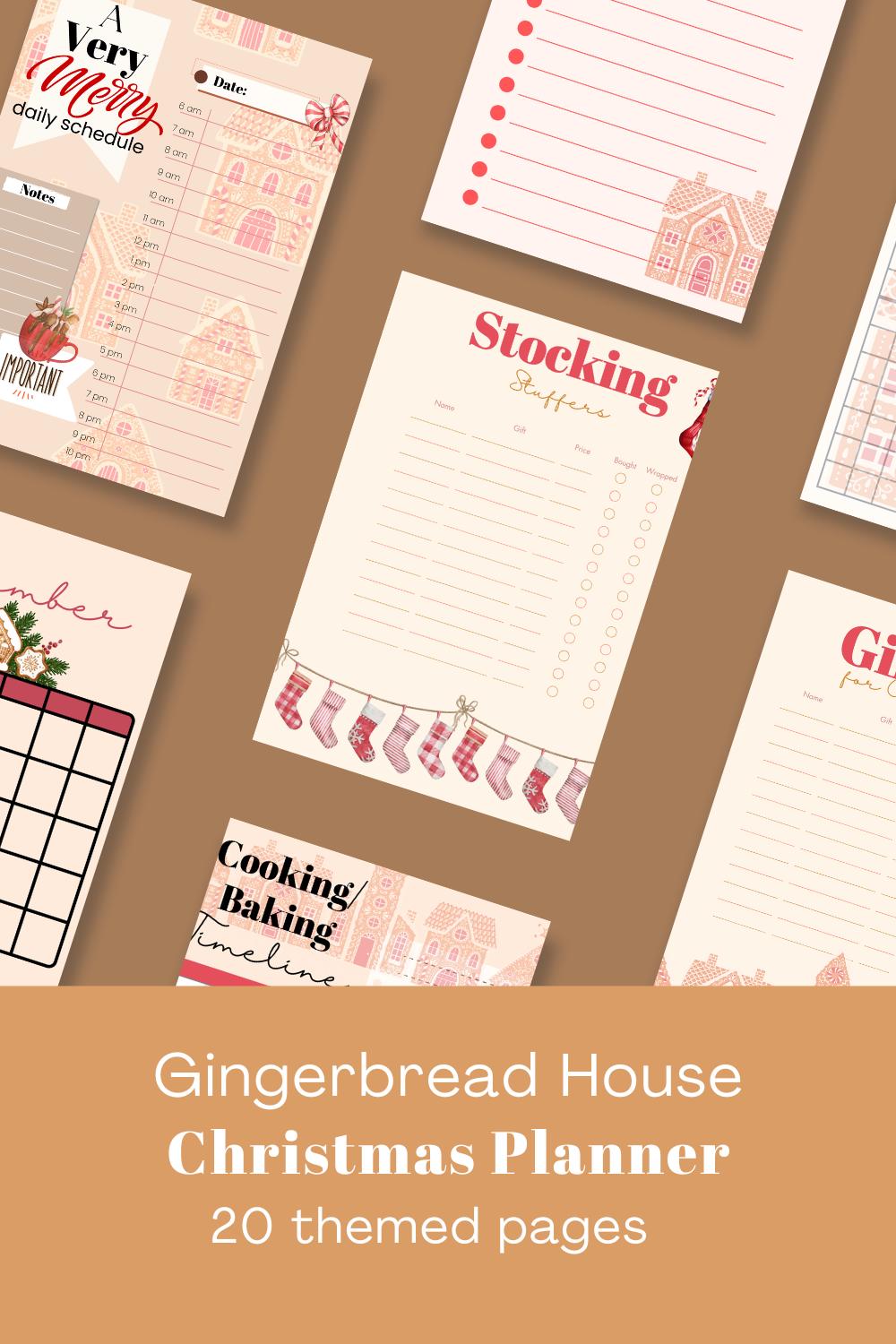 Printable Planner, Printable Christmas Planner, Gingerbread Planner ...