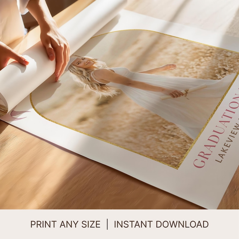 Graduation Welcome Sign Template, Pink Bow Coquette Poster, Class of ...