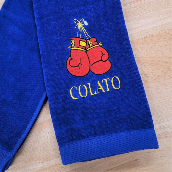 Personalized Sport Towel Boxing Gloves Gym Towel Birthday - Etsy