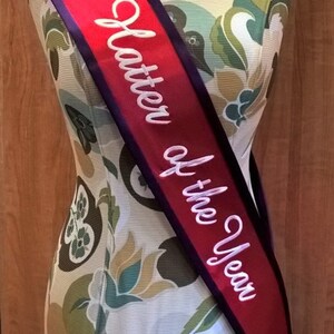 Red Hatter Sash, Personalized Sash, Pageant Sash, Festival Sash, Custom ...