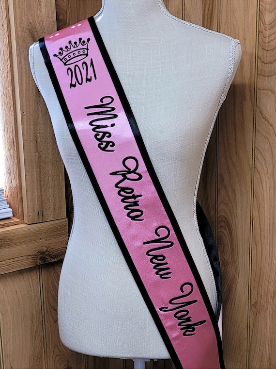 Pageant Sash Festival Sash Embroidered Sash Custom Event - Etsy