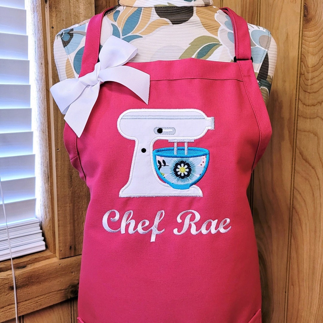 Personalized Apron, Mixer Apron, Applique Apron, Christmas Gift - Etsy