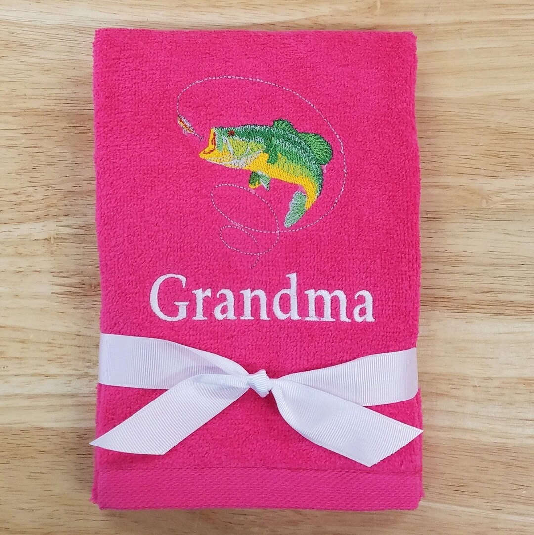 Personalized Fishing Towel: Embroidered Fish Design, Sports Towel - Etsy