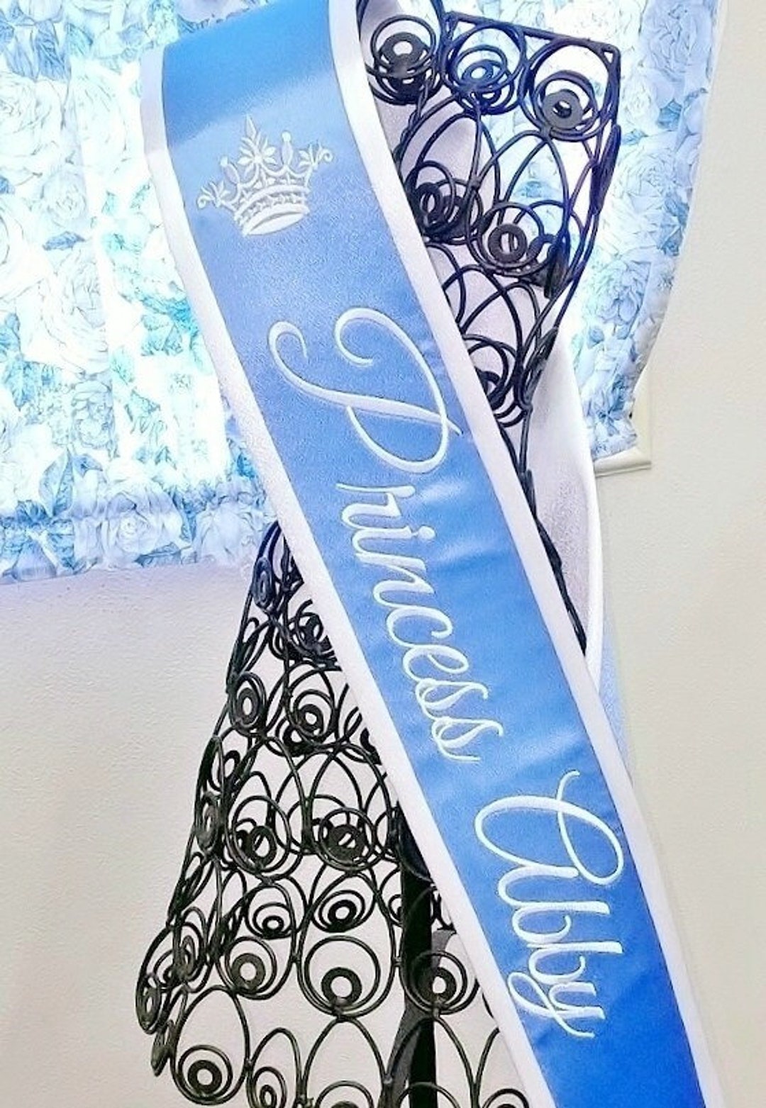 Personalized Princess Satin Sash: Embroidered Pageant Sash - Etsy