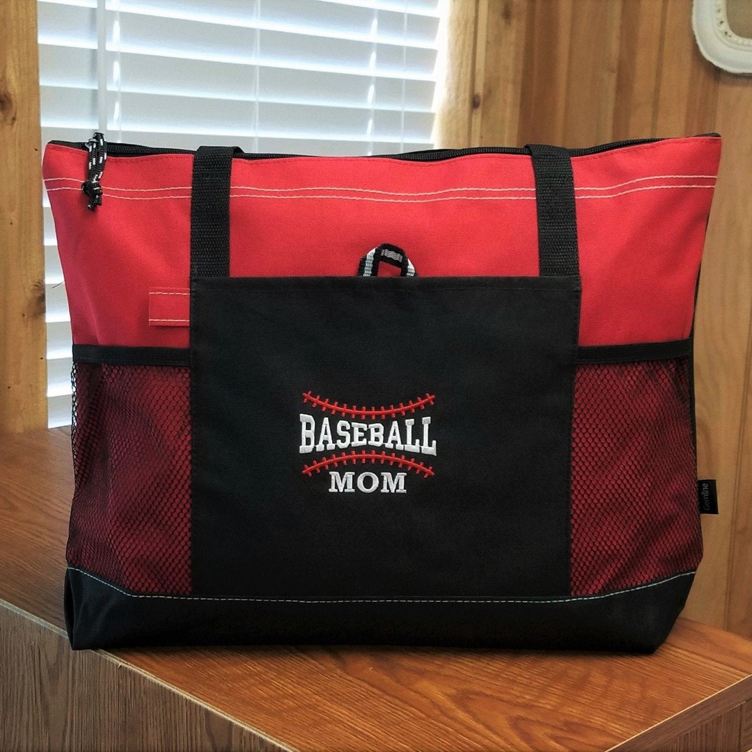 Personalized Baseball Mom Tote Bag: Embroidered Design - Etsy
