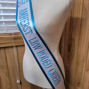 Custom Embroidered Rodeo Queen Sash: Personalized Satin Sash - Etsy