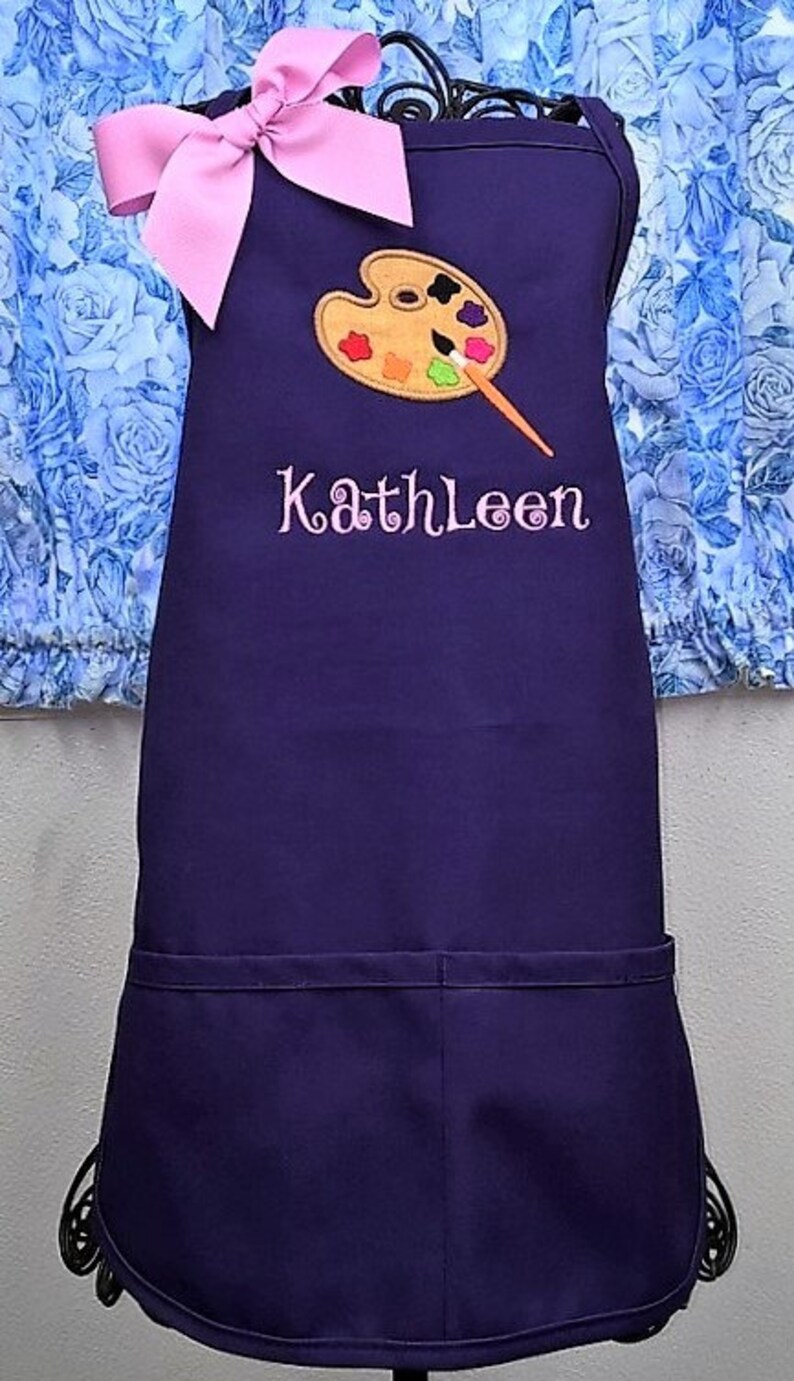 Personalized Kids Apron Paint Palette Apron Child Art Apron - Etsy