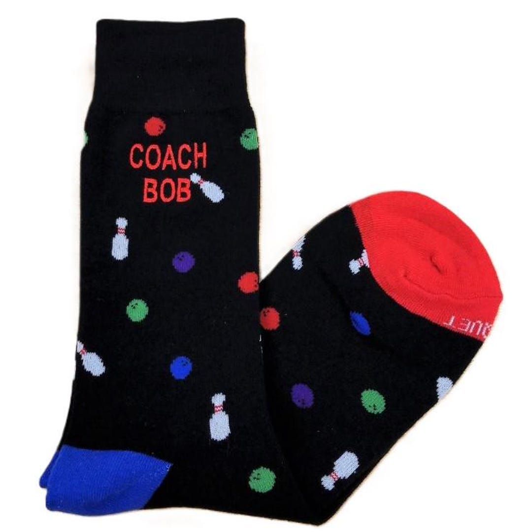 Personalized Men's Bowling Socks: Embroidered Novelty Gift - Etsy