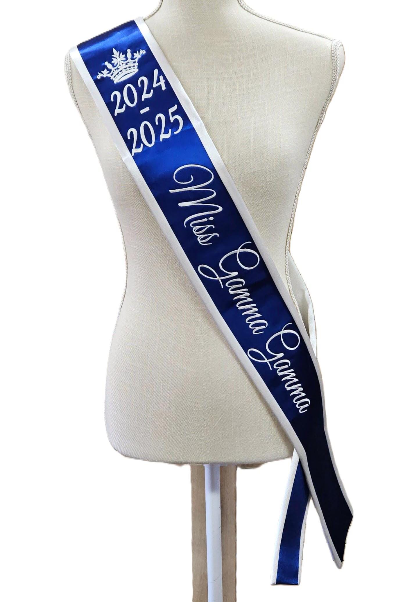 University Sorority Sash, Custom Embroidered Pageant Sash - Etsy