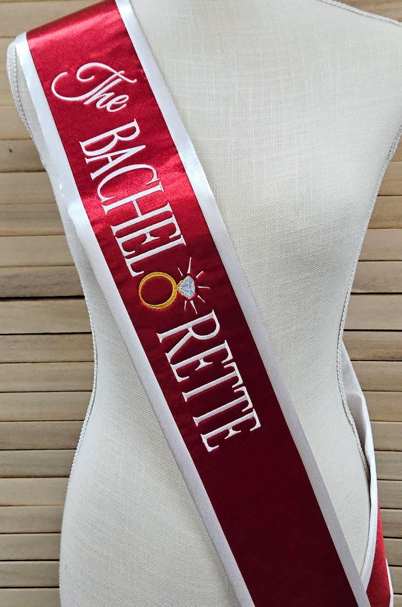 Bachelorette Sash, Embroidered Bride Sash, Custom Made - Etsy