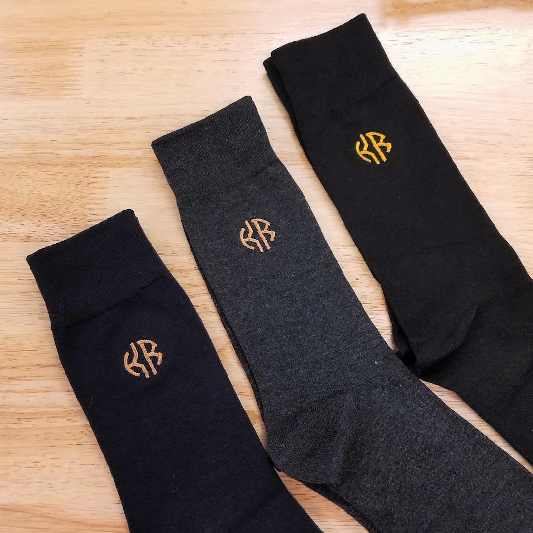 Personalized Monogrammed Men's Dress Socks: Groomsmen Gift - Etsy