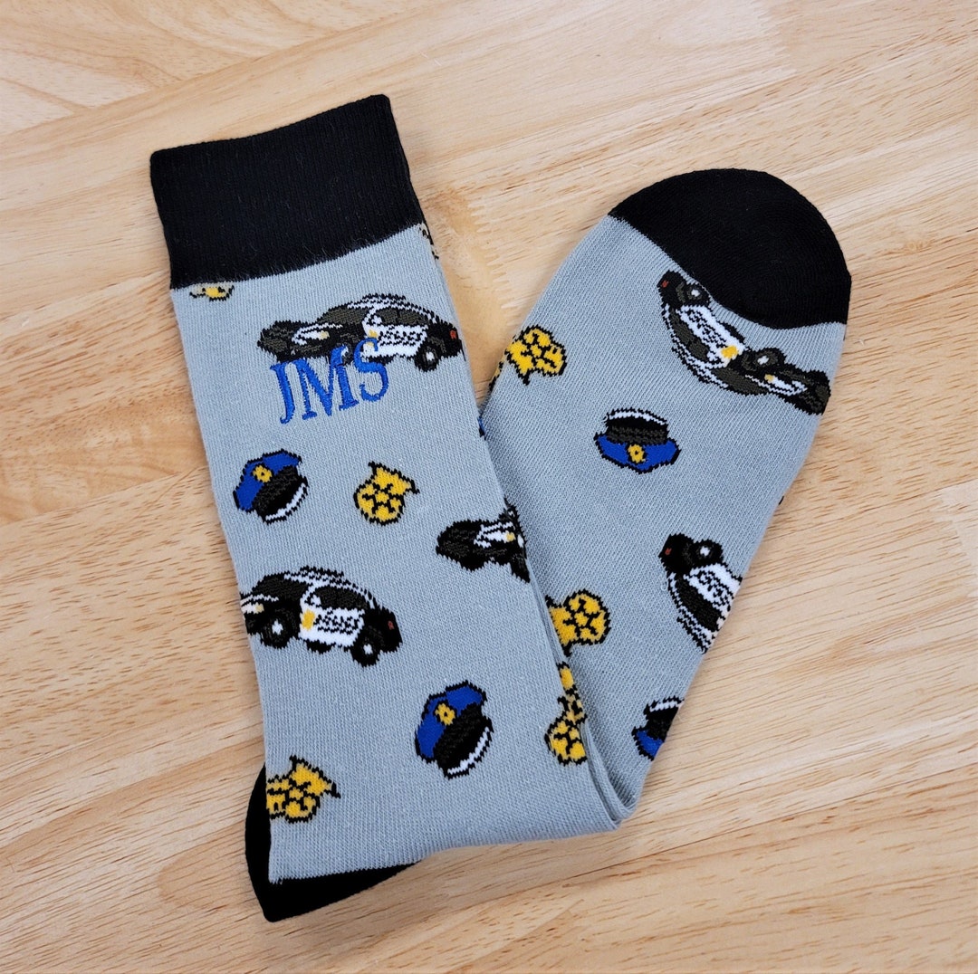 Personalized Men's Novelty Socks Policeman Socks - Etsy