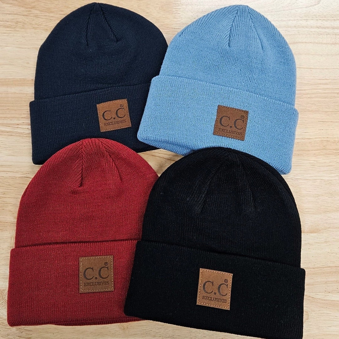 Personalized Knit Cap, CC Beanie Cap, Monogram Beanie, Christmas Gift ...