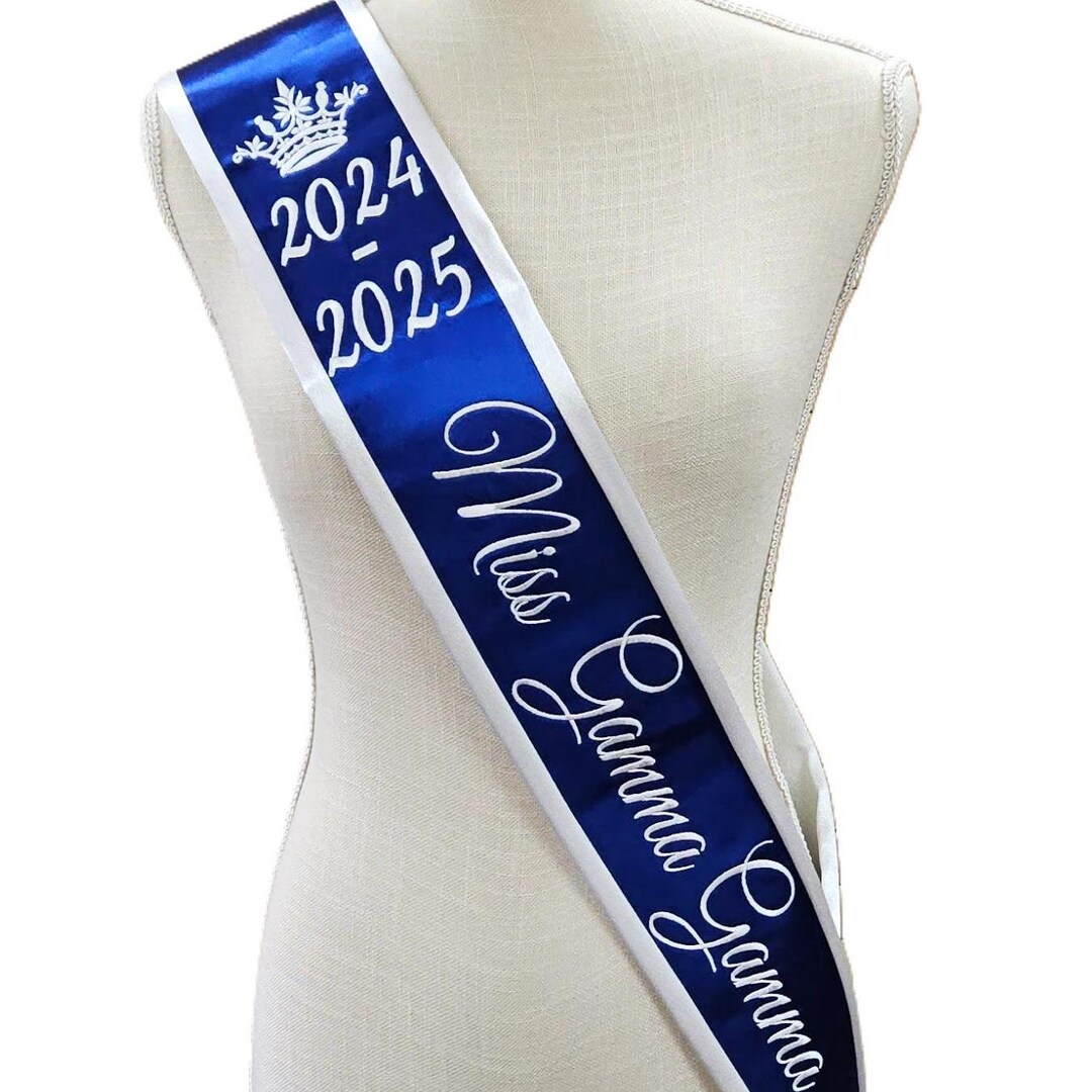 University Sorority Sash, Custom Embroidered Pageant Sash - Etsy