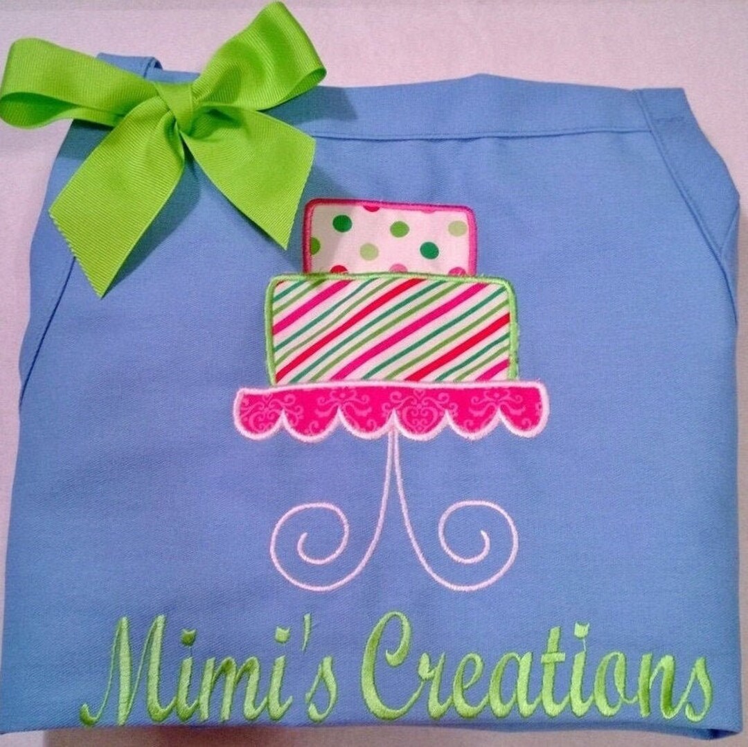 Personalized Apron Cake Apron Monogrammed Apron Birthday - Etsy