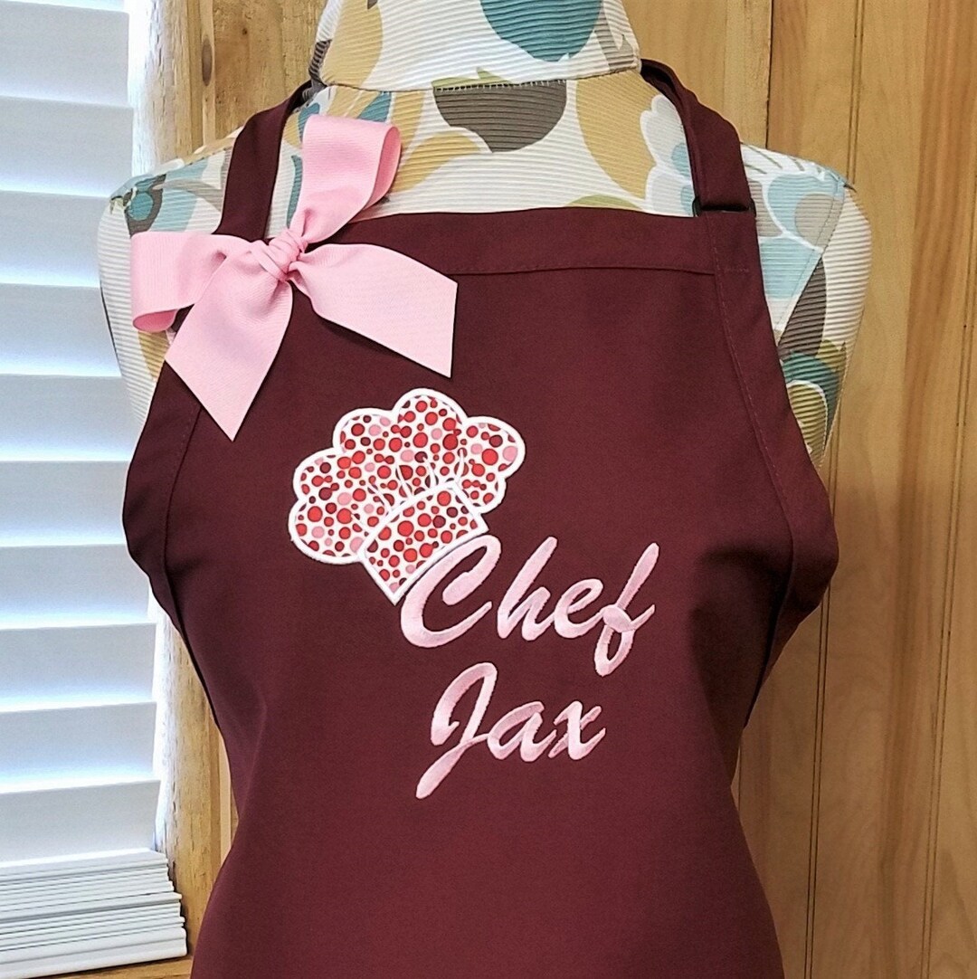 Personalized Apron, Chef Hat Apron, Kitchen Apron, Cooking Apron ...