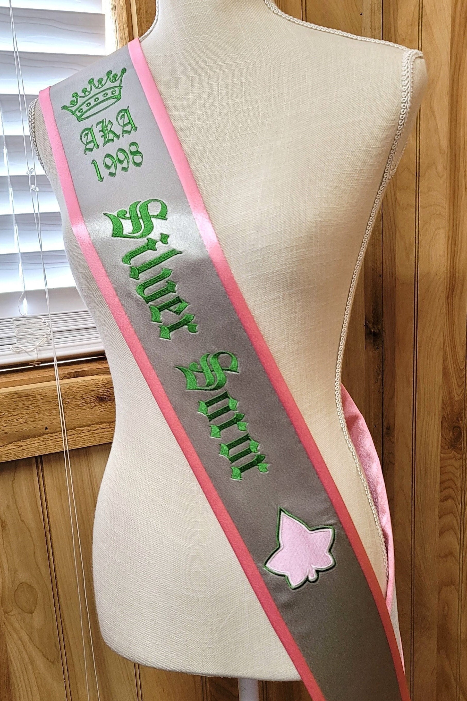 Monogrammed Satin Sorority Sash: Custom Embroidered Pageant Sash - Etsy