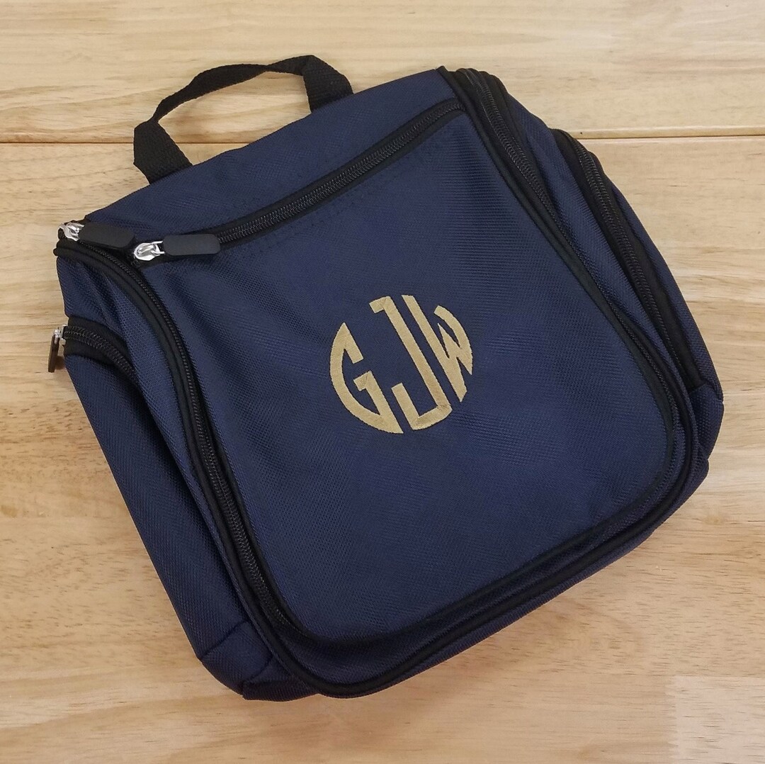 Personalized Hanging Toiletry Bag: Embroidered Monogram Groomsmen Gift ...