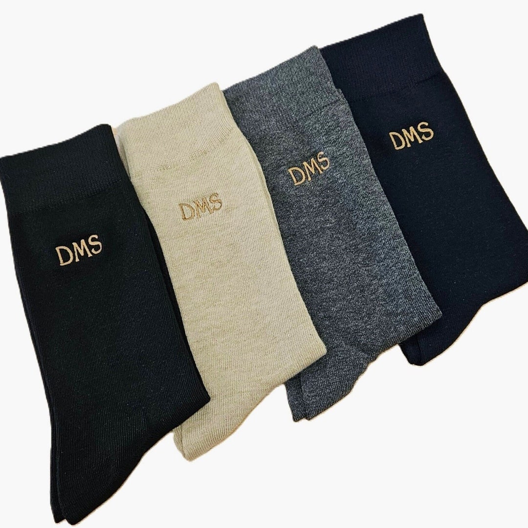 Personalized Monogrammed Men's Dress Socks: Custom Embroidered Gift - Etsy