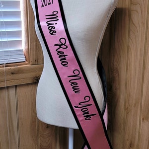 Pageant Sash, Festival Sash, Embroidered Sash, Custom Event Sash - Etsy
